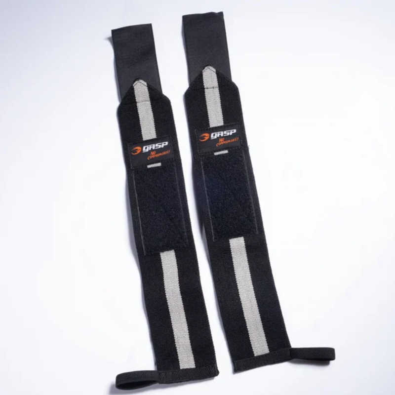 GASP 1RM Wrist Wraps, musta/harmaa 45 cm