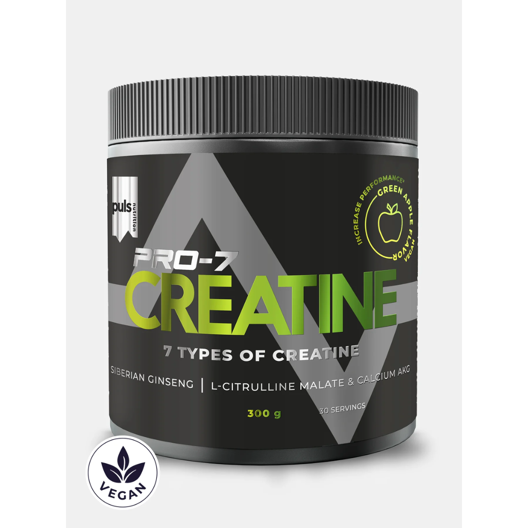 Pro-7 Creatine Green Apple, 300 g | PULS